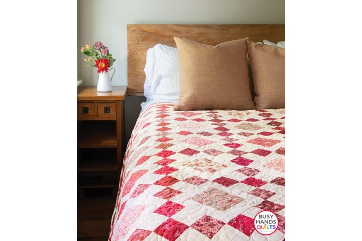 Granny's Square Patch Quilt Pattern - Use Scraps or Just Three Fabrics ...