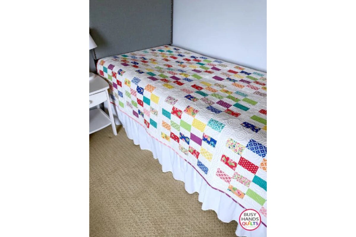 Gridwork Quilt - the Love Lily One in the Throw Size! – Busy Hands Quilts