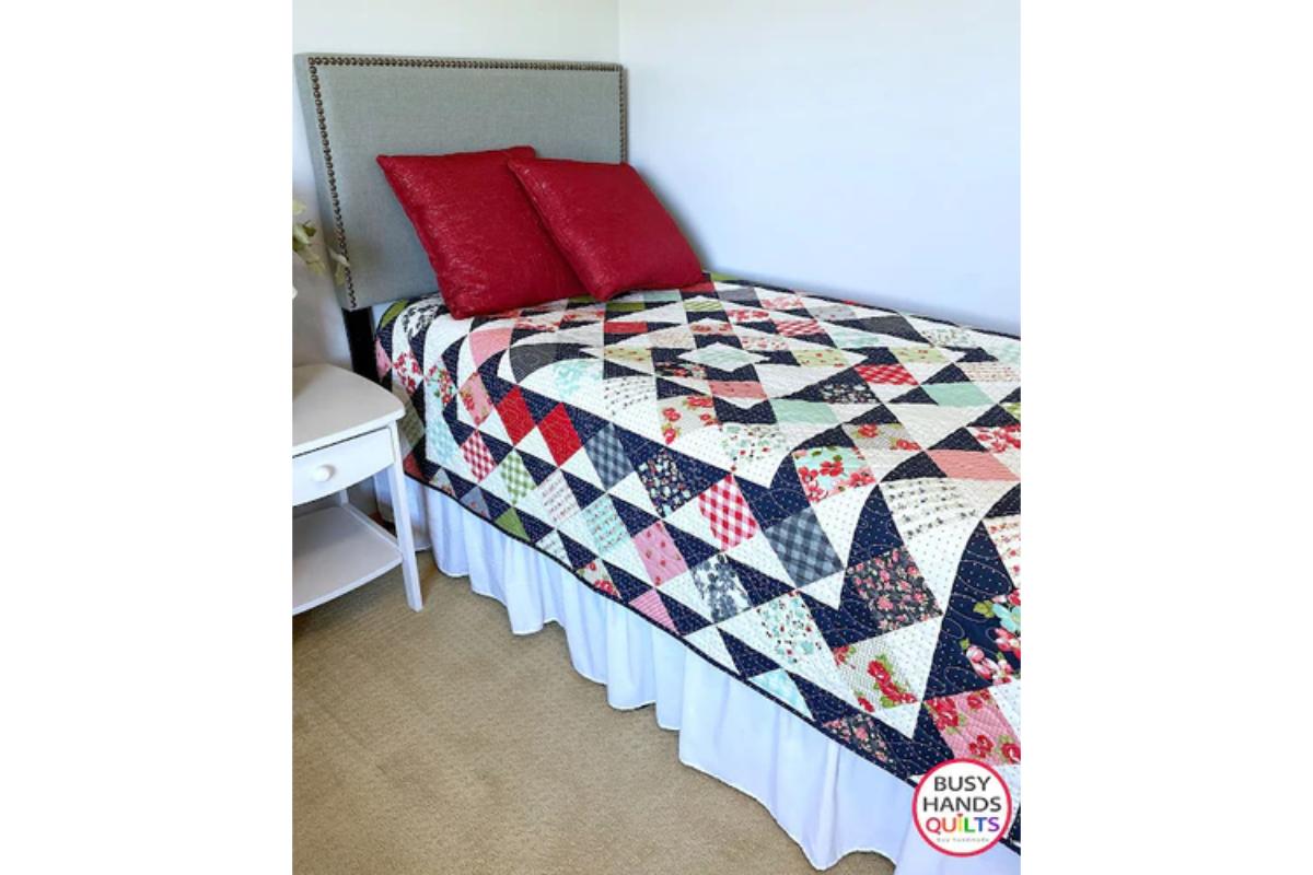 Skip to My Lou Quilt Pattern - Throw Quilt in Sunday Stroll by Bonnie ...