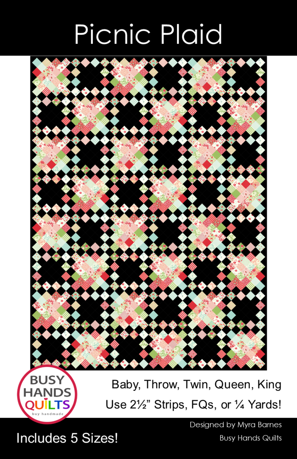 Picnic Plaid Quilt Pattern PRINTED – Busy Hands Quilts