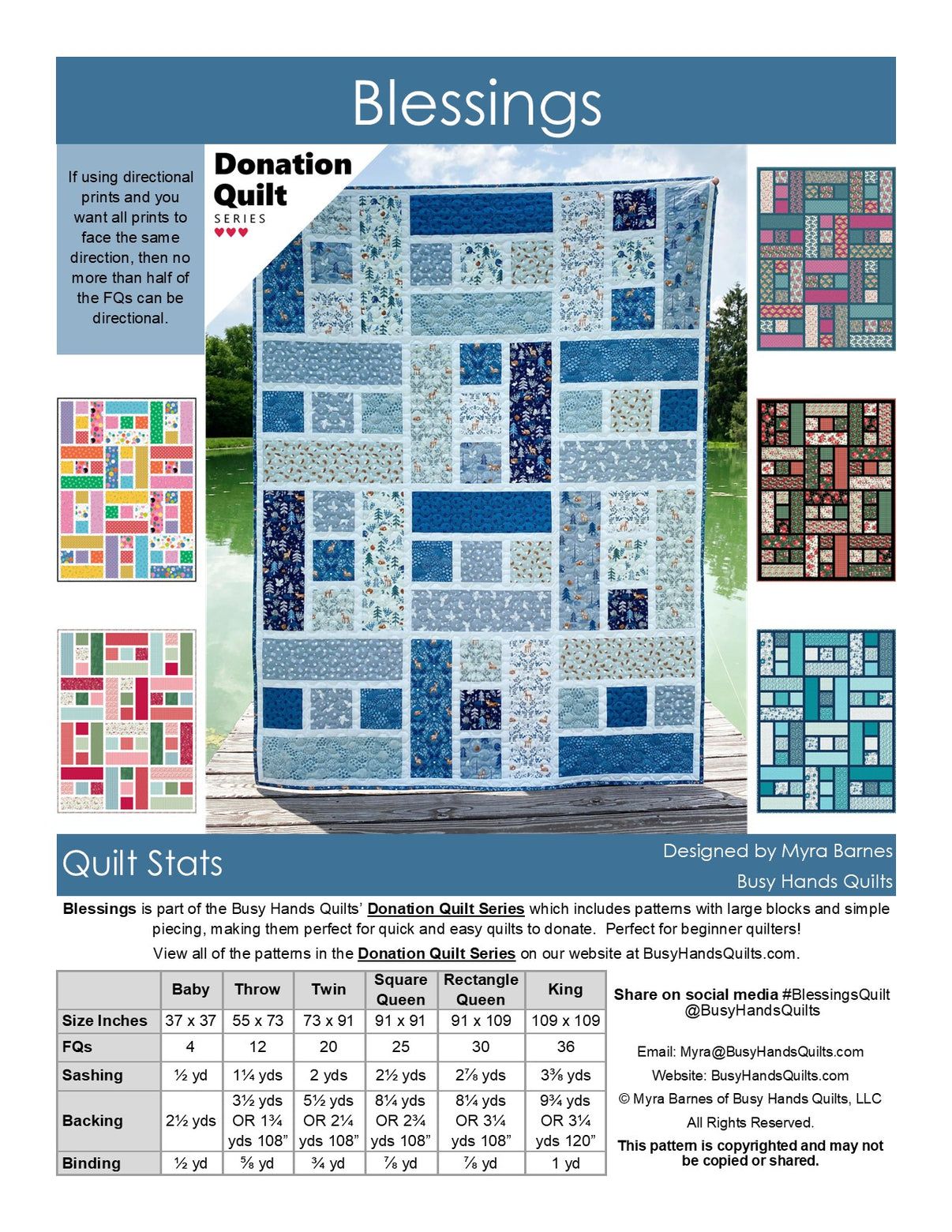 Blessings Quilt Pattern PDF DOWNLOAD – Busy Hands Quilts