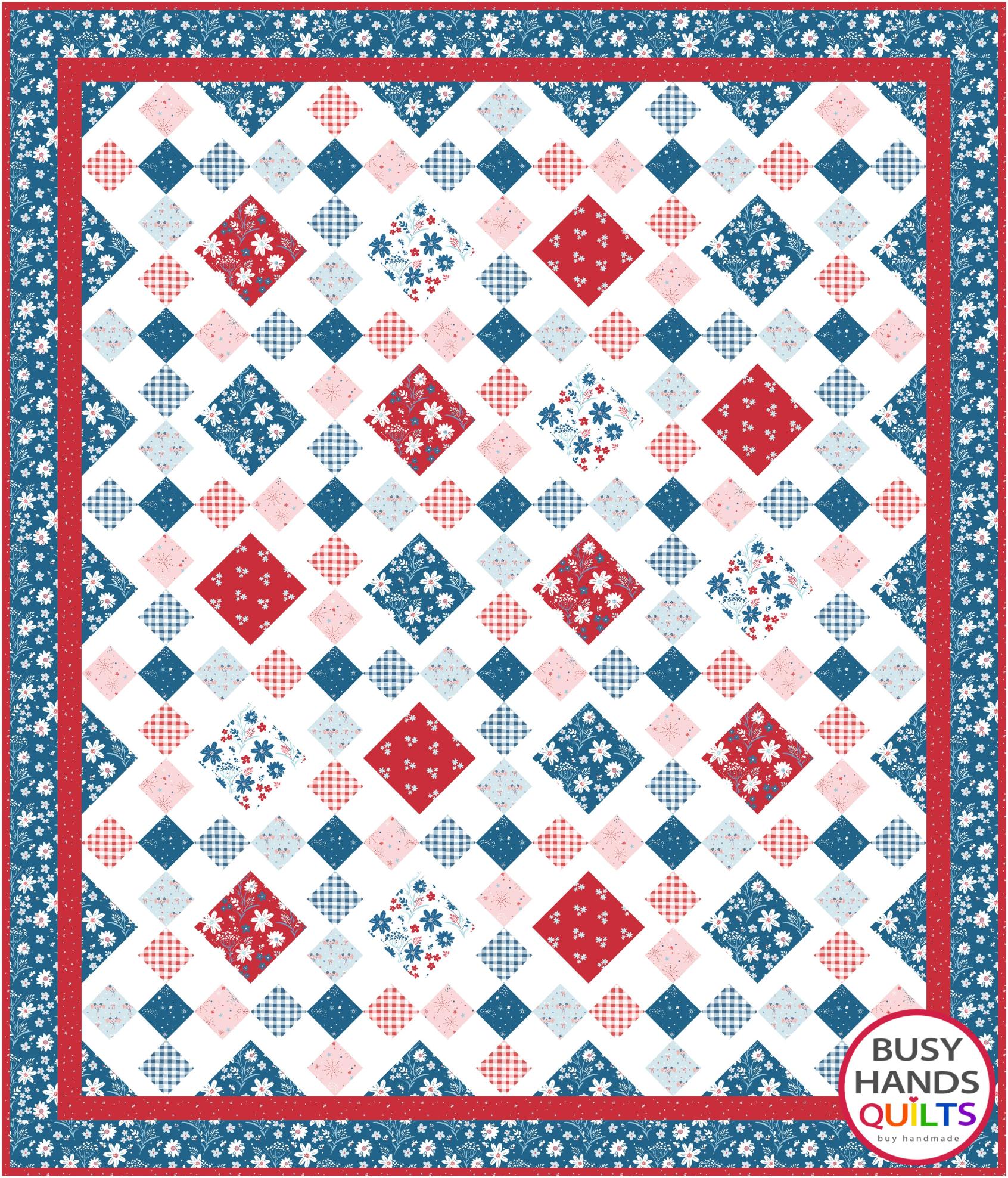 Granny's Square Patch Quilt Pattern by Busy Hands Quilts