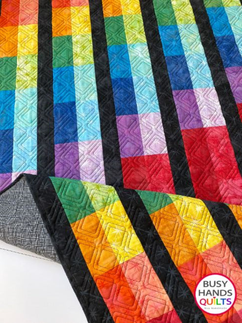 Rainbow Burst Quilt Pattern by Busy Hands Quilts