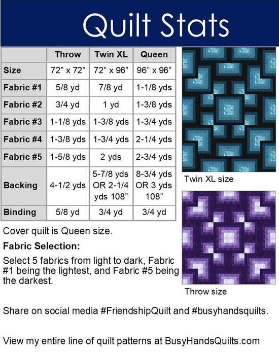Friendship Quilt Pattern by Busy Hands Quilts