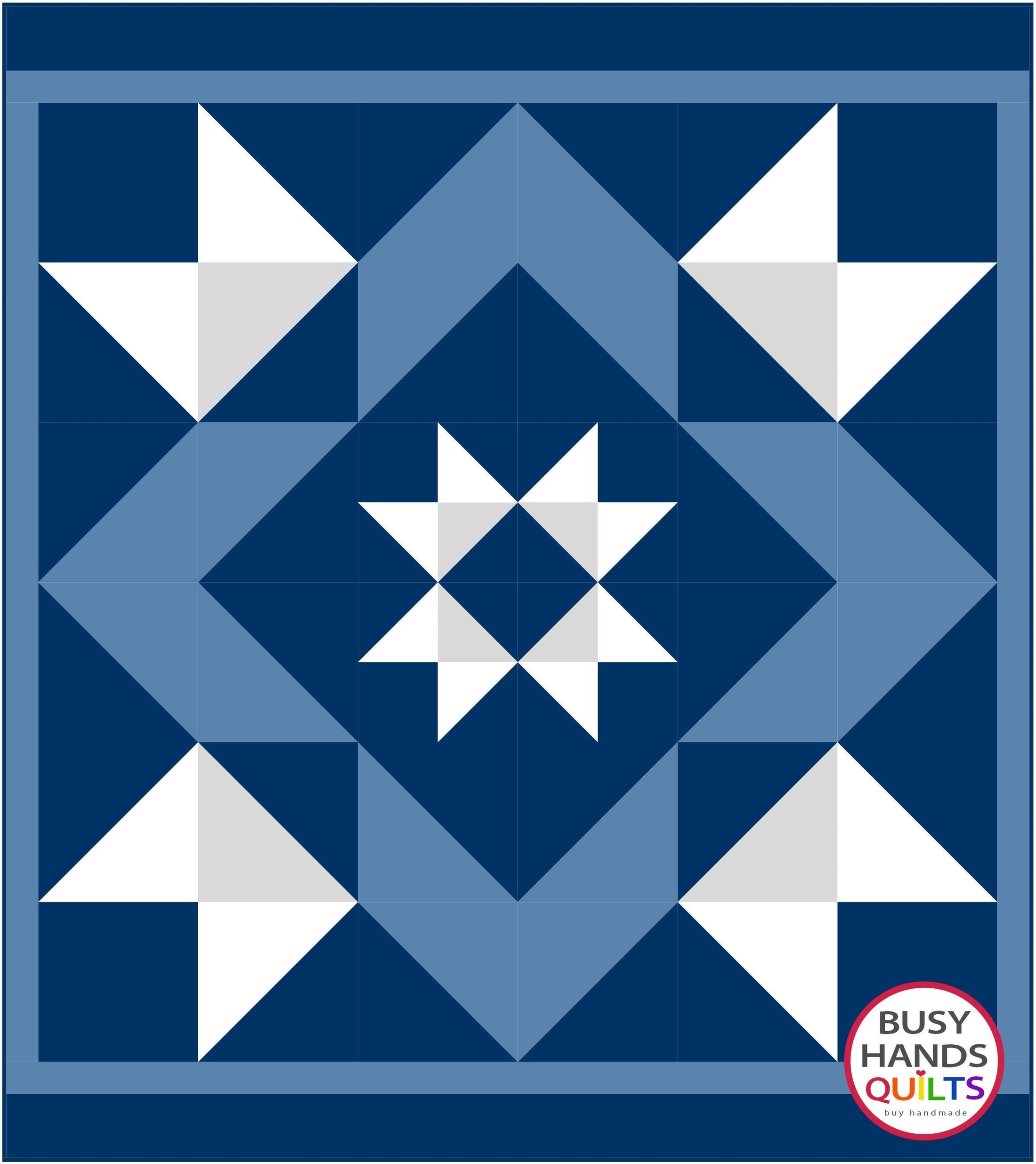 Giant Star Quilt Pattern by Busy Hands Quilts