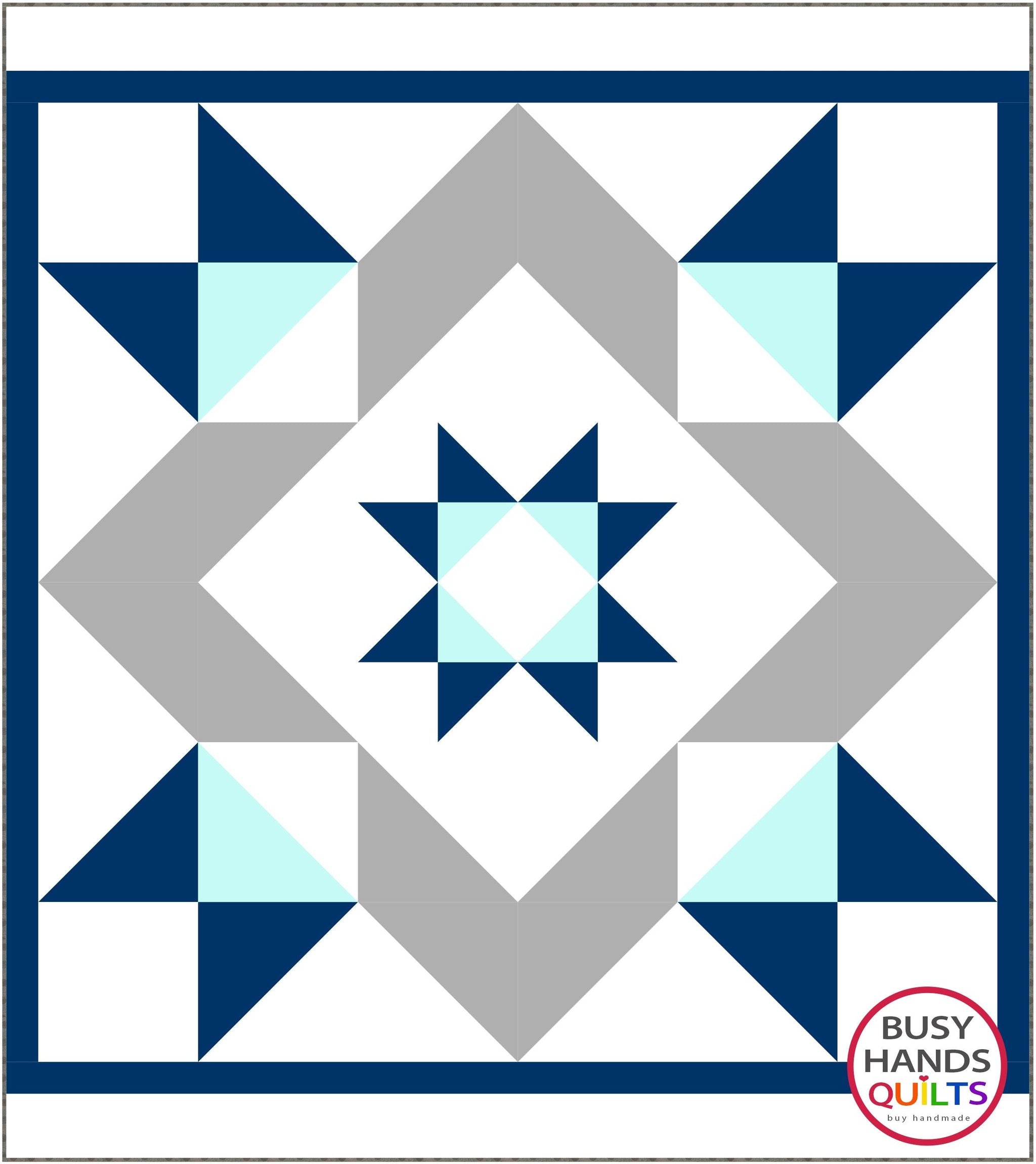 Giant Star Quilt Pattern by Busy Hands Quilts