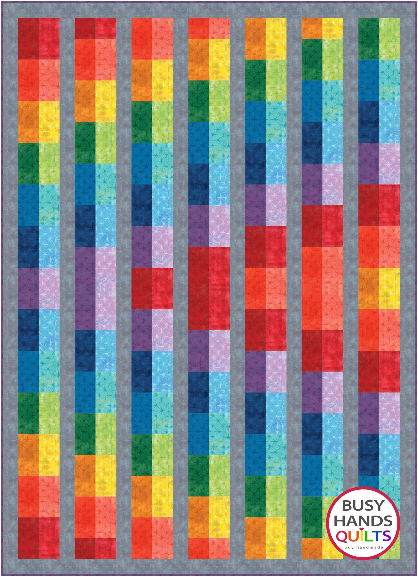 Rainbow Burst Quilt Pattern by Busy Hands Quilts