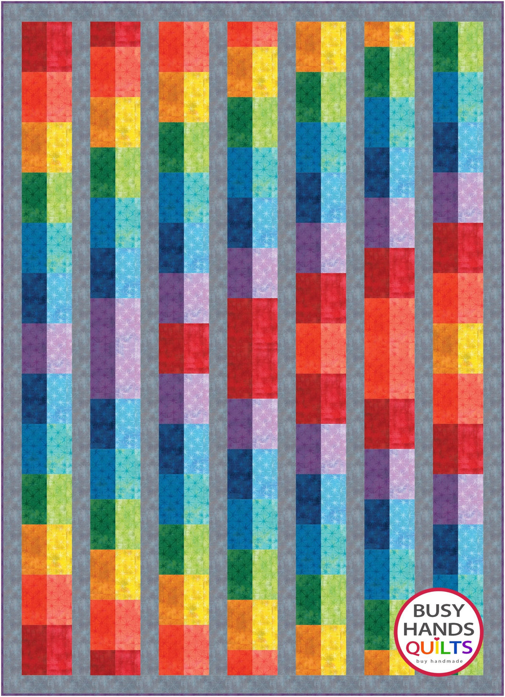 Rainbow Burst Quilt Pattern by Busy Hands Quilts
