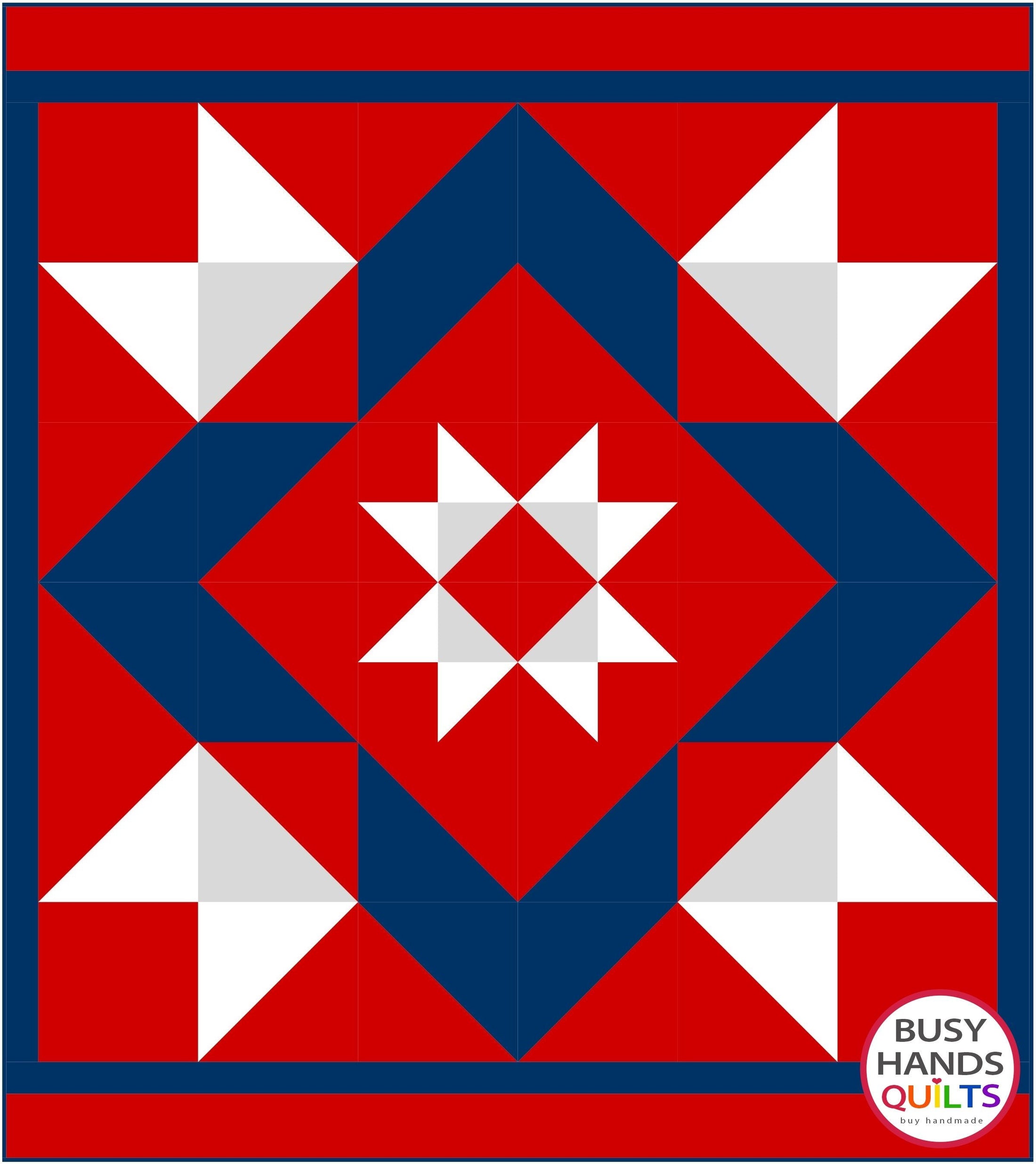 Giant Star Quilt Pattern by Busy Hands Quilts