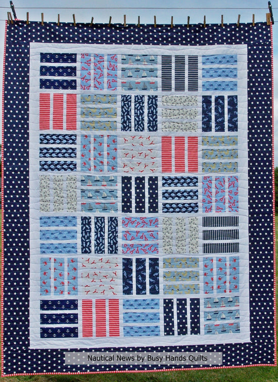 Nautical News Quilt Pattern by Busy Hands Quilts