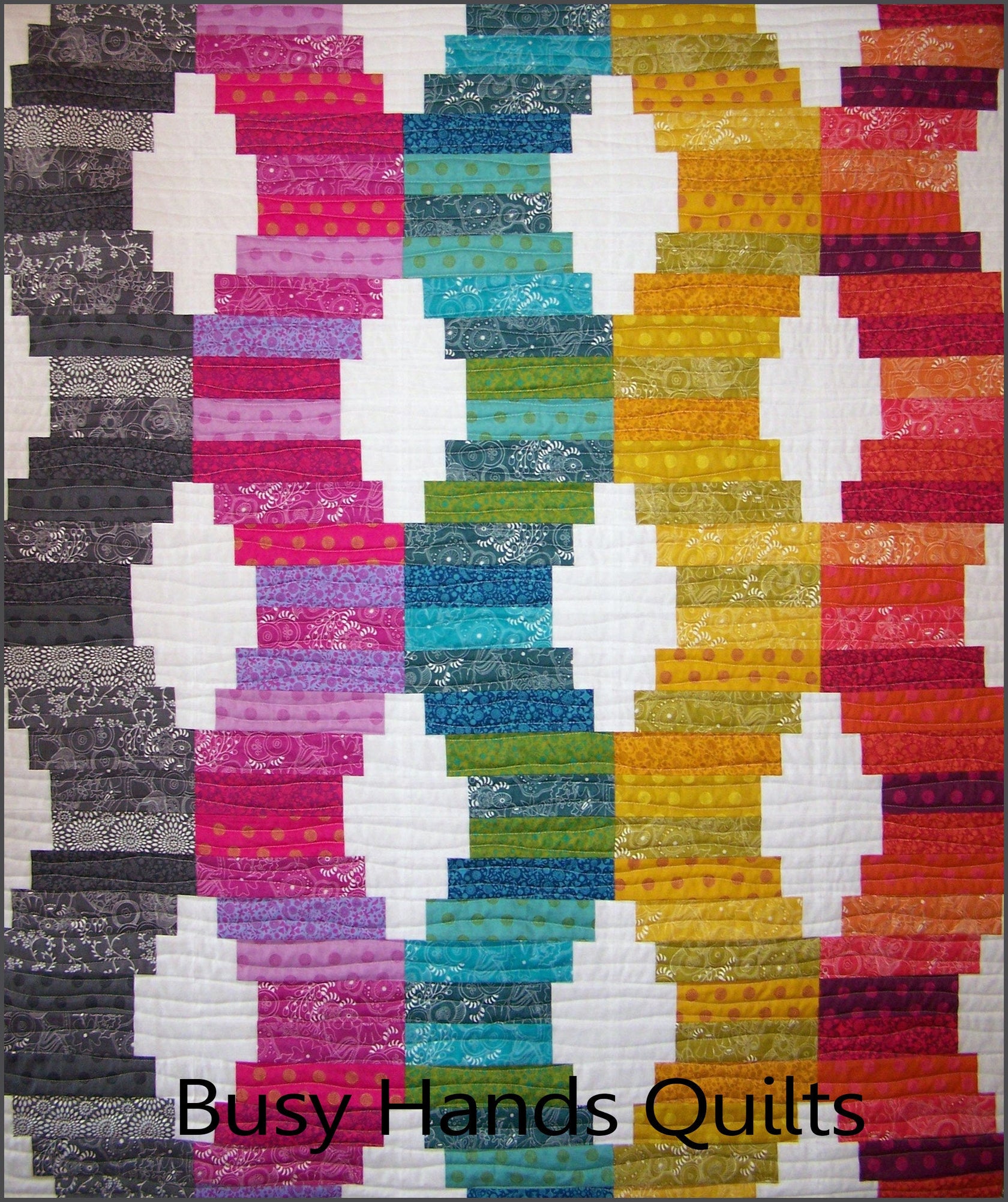 Jelly Roll Waves Quilt Pattern by Busy Hands Quilts