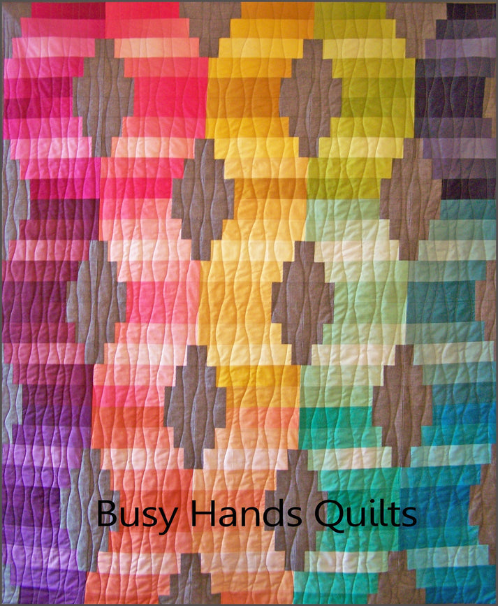 Jelly Roll Waves Quilt Pattern by Busy Hands Quilts