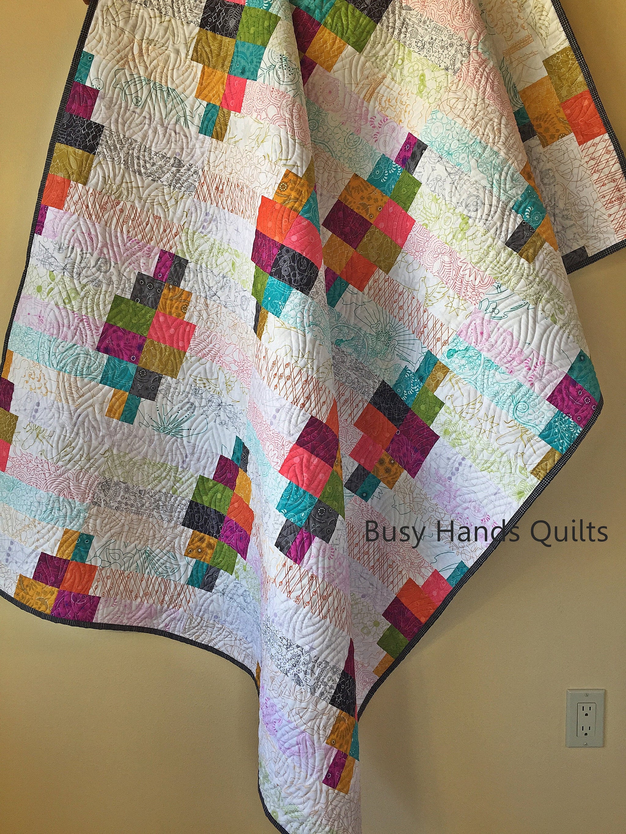 Jelly Roll Waves Quilt Pattern by Busy Hands Quilts